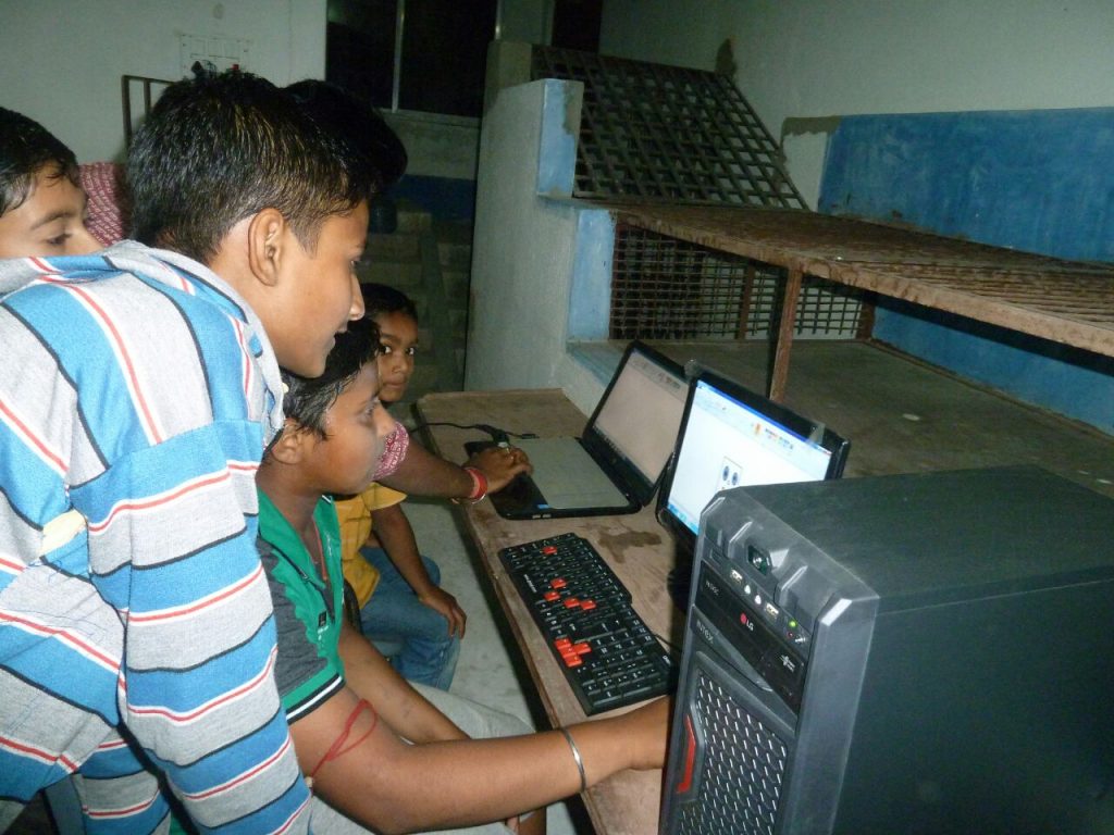 Computer class for village kids - Education Development Foundation